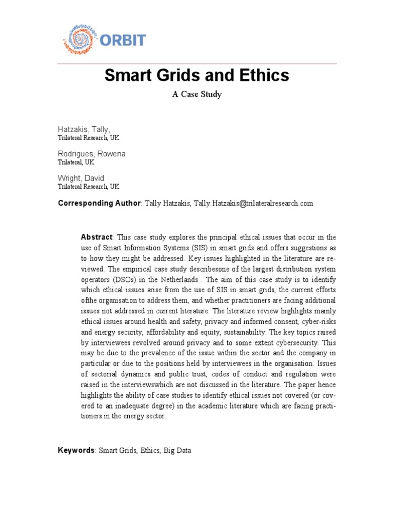 Smart Grids and Ethics | PDF | Smart Grid | Electrical Grid