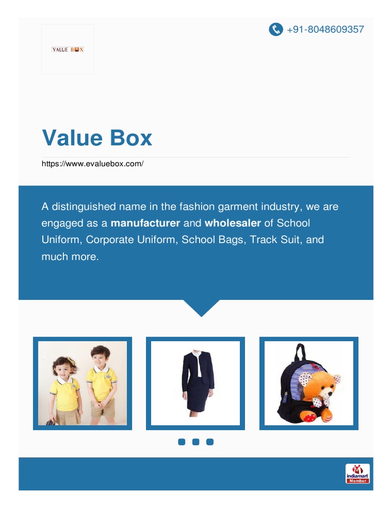 Value Box | PDF | Uniforms | Clothing