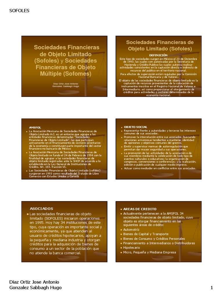 Sociedades Financieras en México: Sofoles | PDF | Bancos | Bolsa