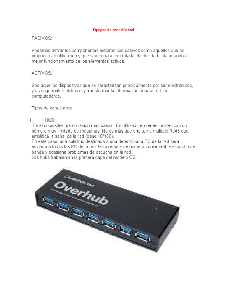 Equipos de Conectividad | PDF | 3 G | Red de computadoras