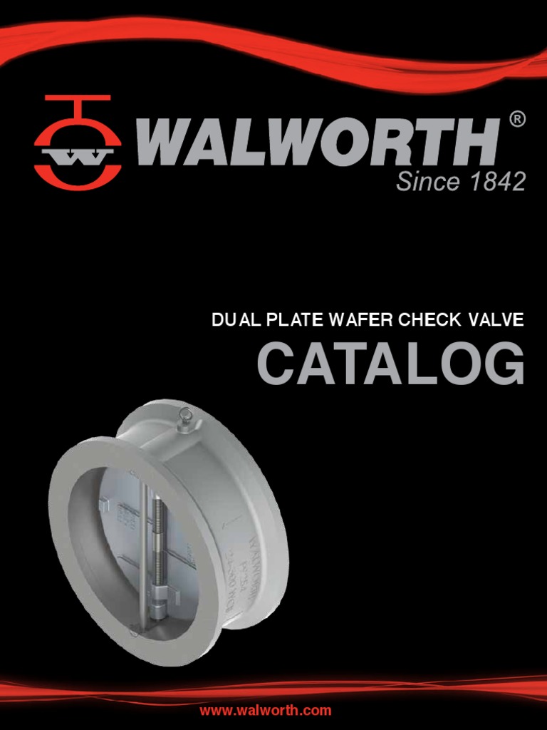 Dual Plate Wafer Check Valve Catalog | PDF | Valve | Stainless Steel