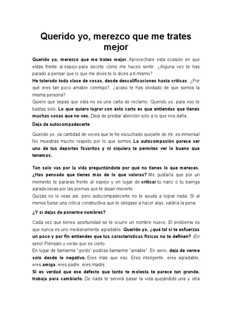 Querido Yo | PDF