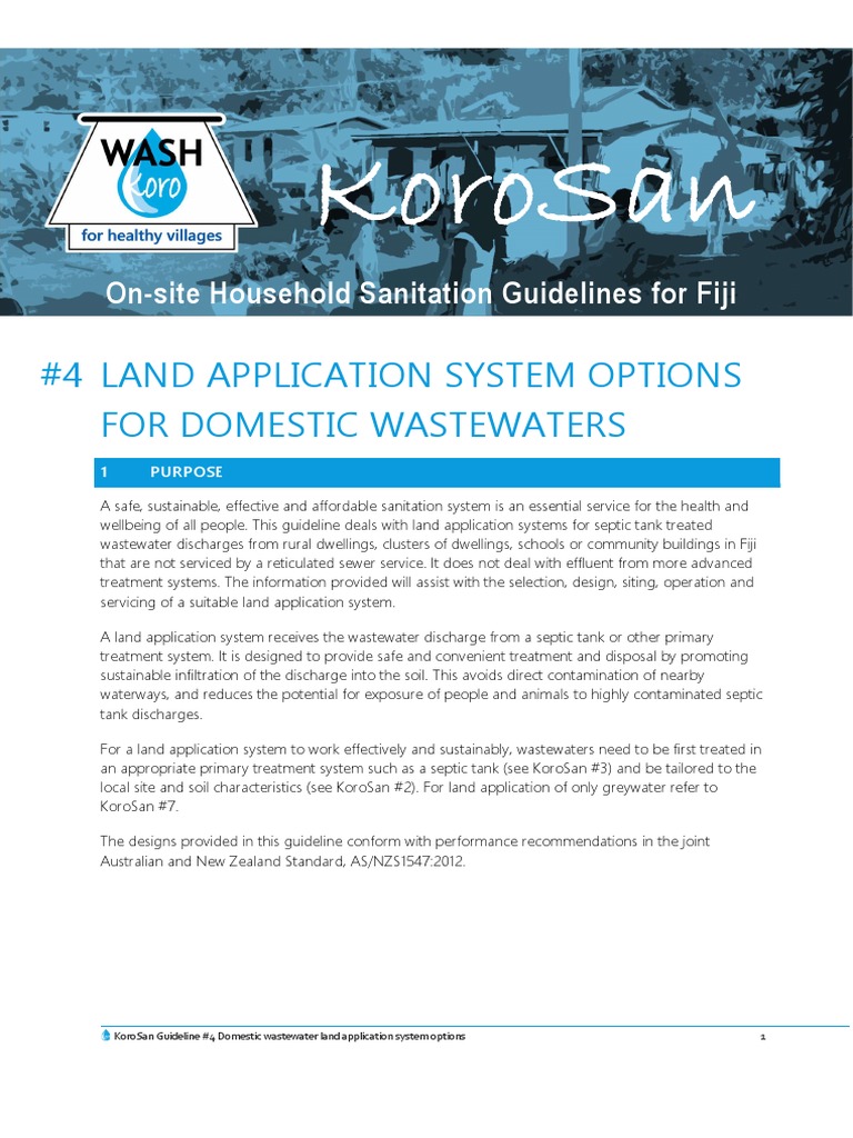 #4 Land Application System Options For Domestic Wastewaters | PDF ...