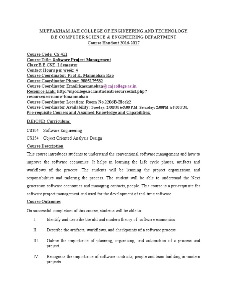 Muffakham Jah College of Engineering and Technology B.E Computer Science & Engineering ...