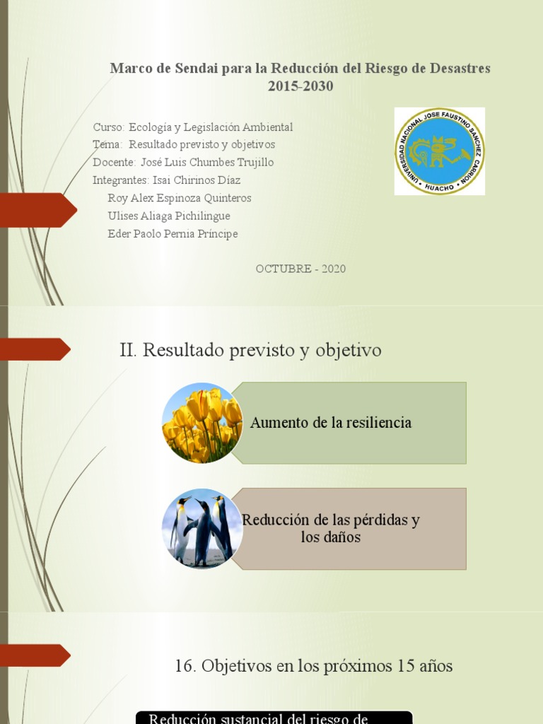 Marco de Sendai | PDF | Reducción de Desastres | Riesgo