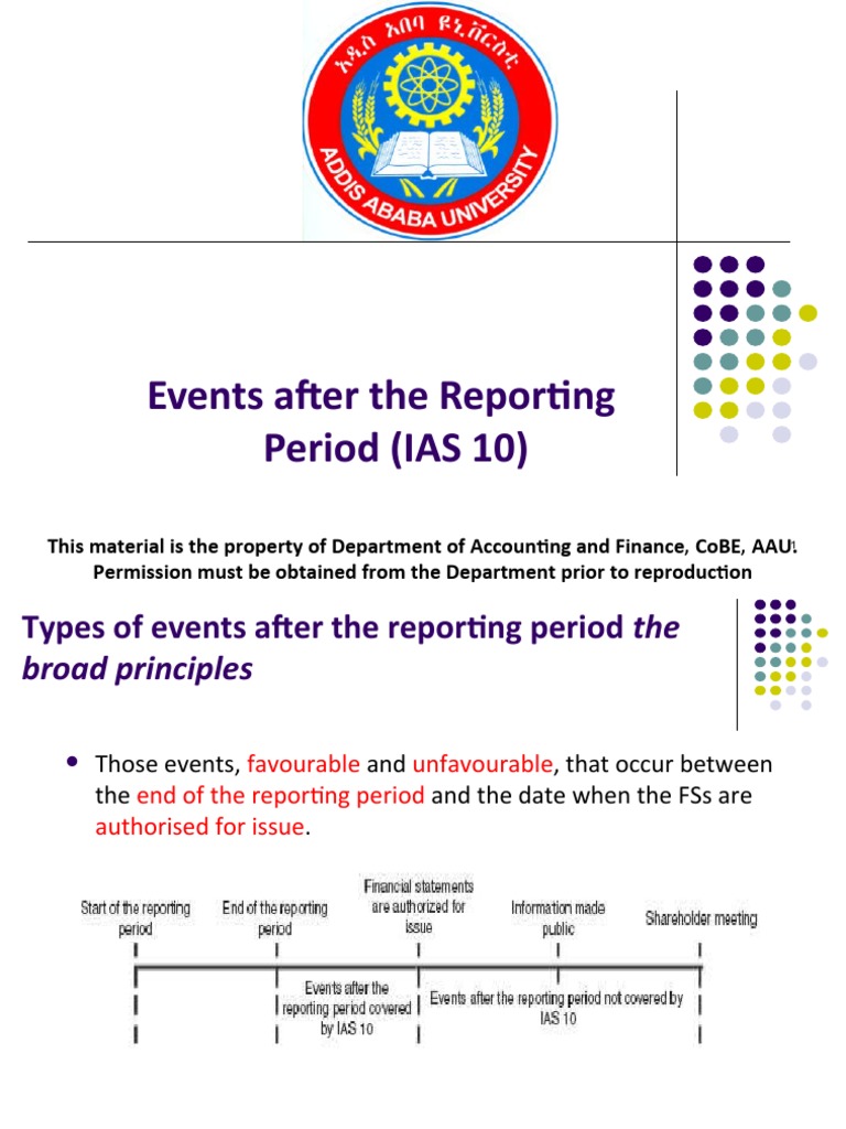 Events After The Reporting Period (IAS 10) | PDF | International Financial Reporting Standards ...