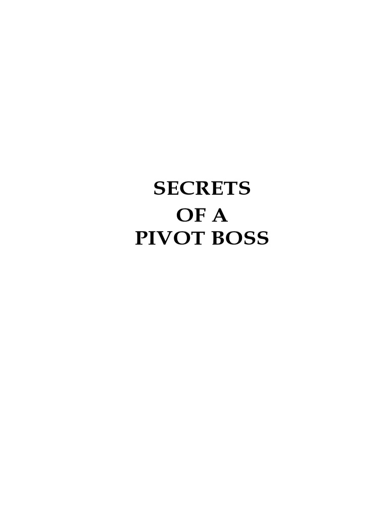 Secrets of A Pivot Boss | PDF | Prices | Auction