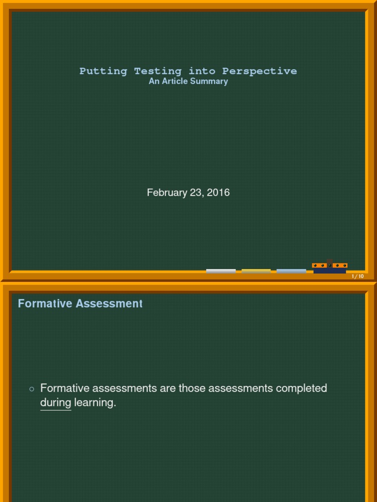 Putting Testing Into Perspective | PDF | Educational Assessment | Teaching
