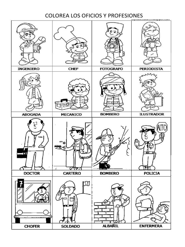 Fichas de Personal Social - Profesiones y Oficios | PDF