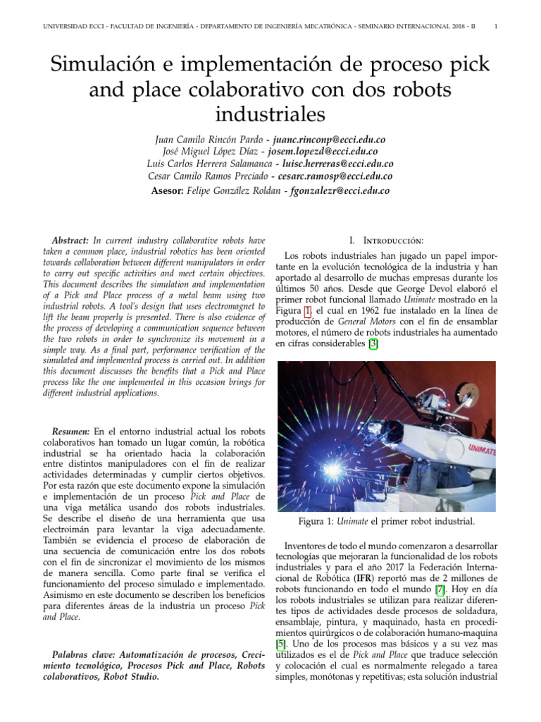 10 - Simulación e Implementación de Proceso Pick and Place Colaborativo ...