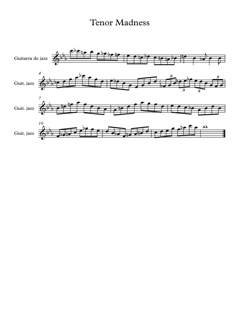Tenor Madness - Partitura Completa | PDF