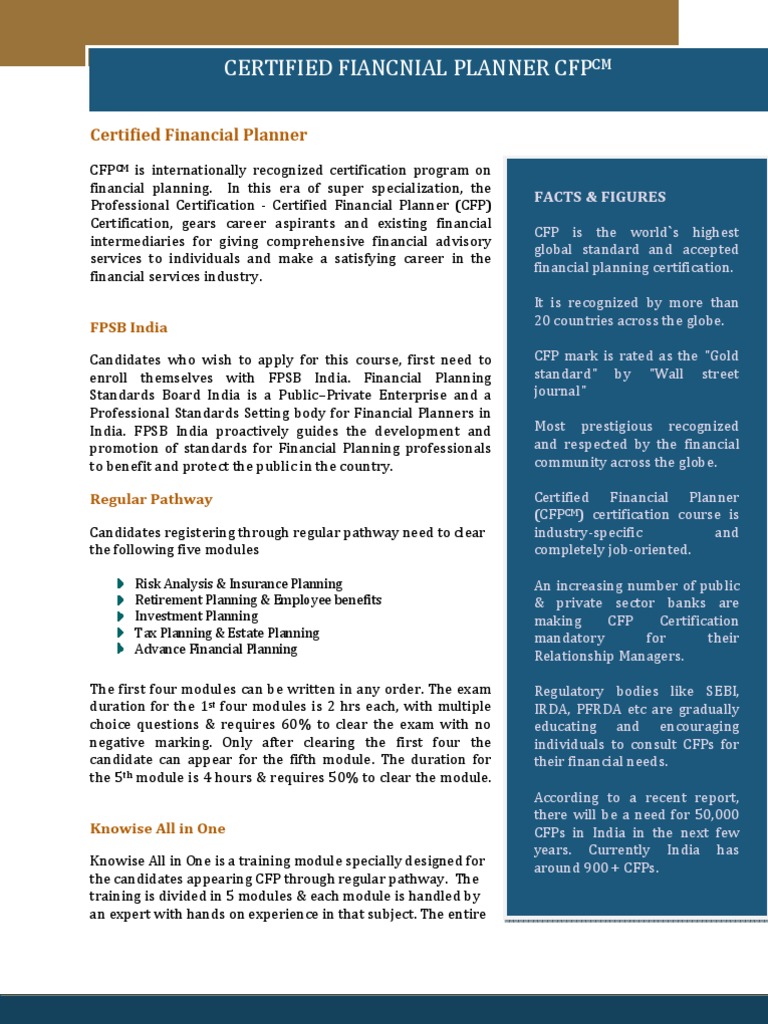 Certified Financial Planner | Professional Certification | Business