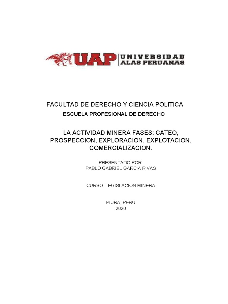 Legislacion Minera | PDF | Minería | Evaluación de impacto ambiental