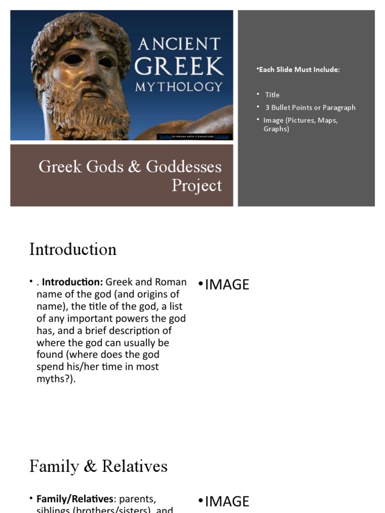 Greek Gods & Goddesses Project | PDF