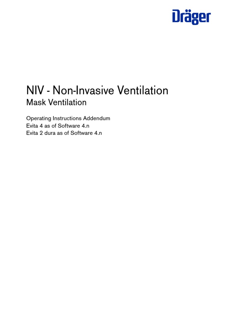 NIV - Non-Invasive Ventilation | PDF | Pulmonology | Medicine