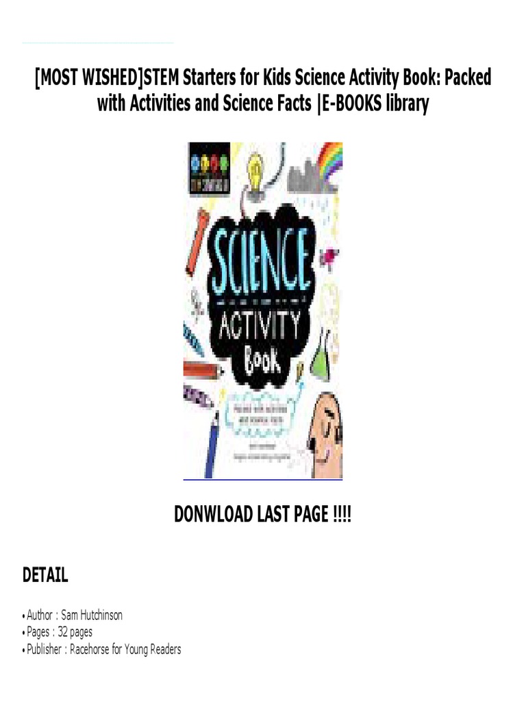 (MOST WISHED) STEM Starters For Kids Science Activity Book: Packed With ...