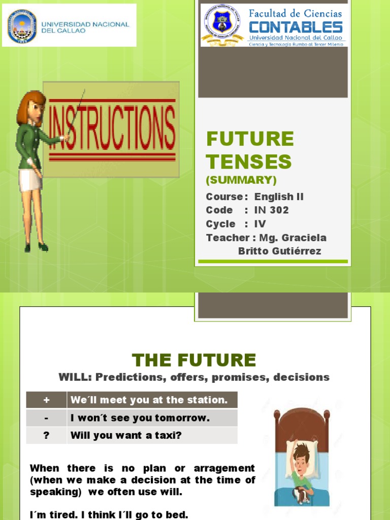 Future Tenses (Summary) | PDF
