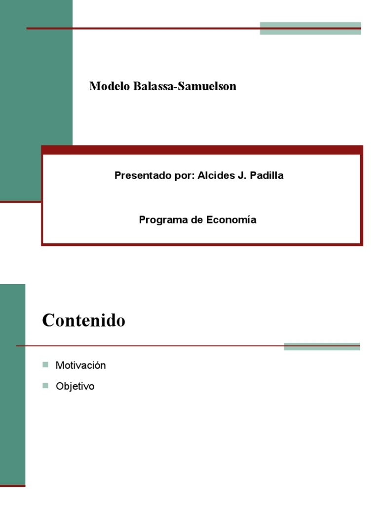 Modelo Balassa-Samuelson | PDF | Paridad del poder adquisitivo | Tipo de cambio