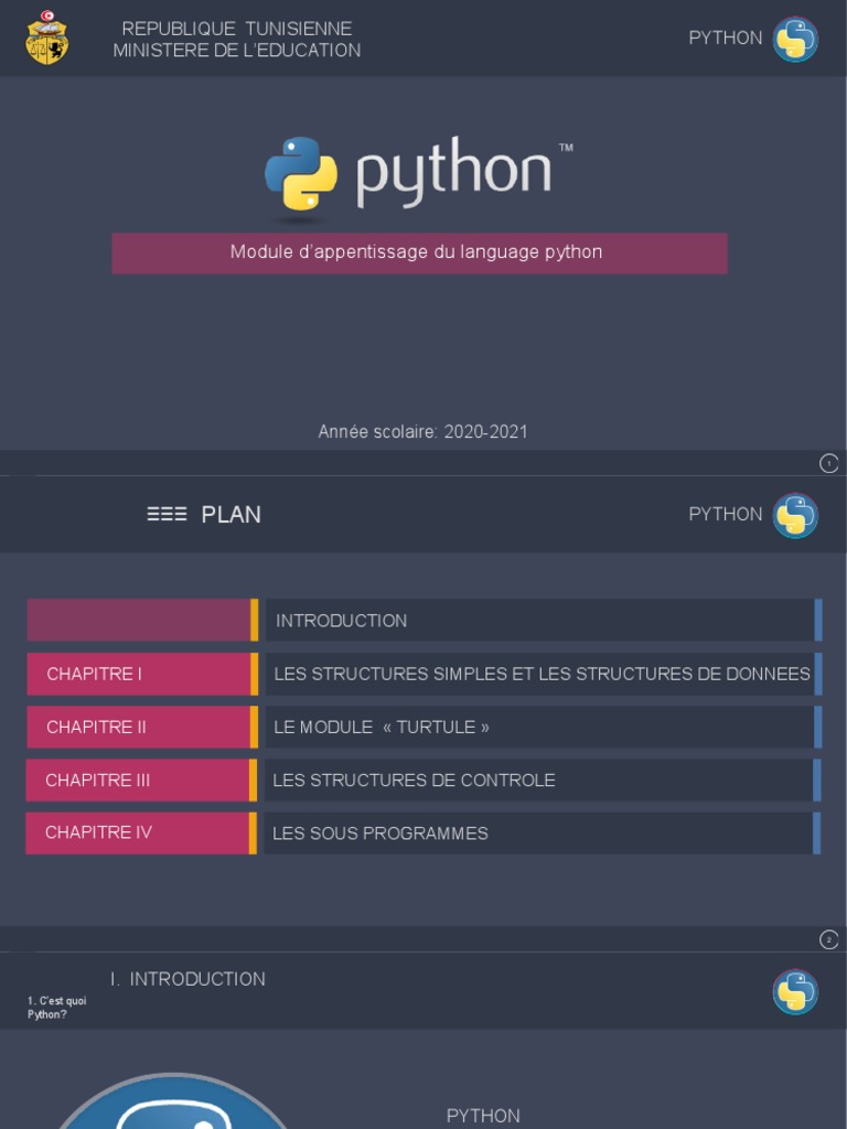 Syntaxe Python | PDF | Python (Langage de programmation) | Structure de contrôle