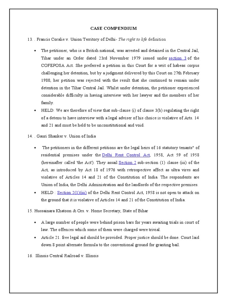 Case Compendium | PDF | Government Information | Social Institutions