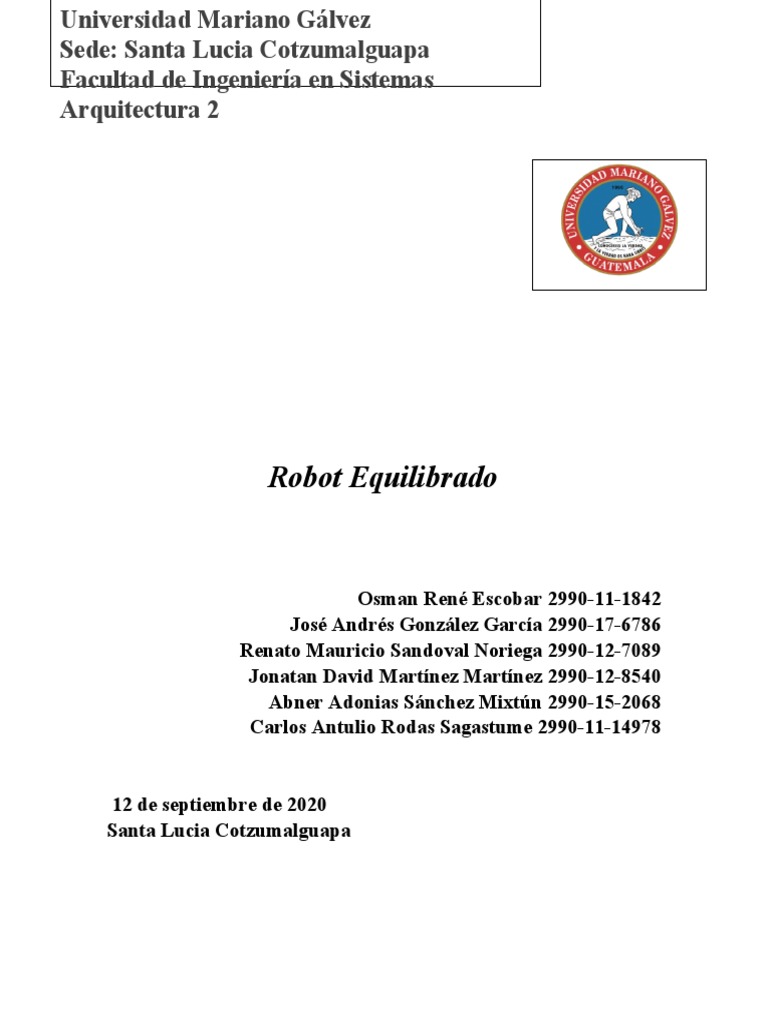 Robot Balanceador Con Arduino | Descargar gratis PDF | Arduino | Robot Robot Balanceador Con Arduino | Descargar gratis PDF | Arduino | Robot