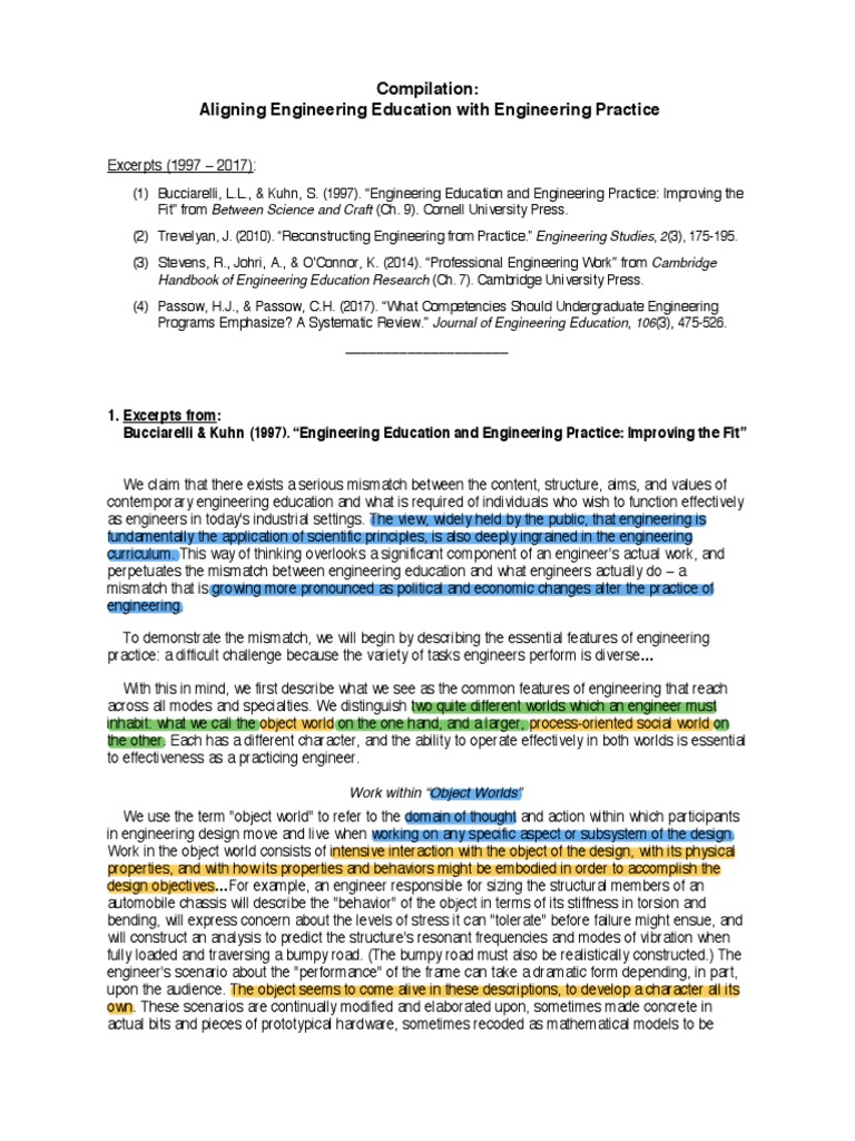 Reconstructing the Mismatch Between Engineering Education and ...