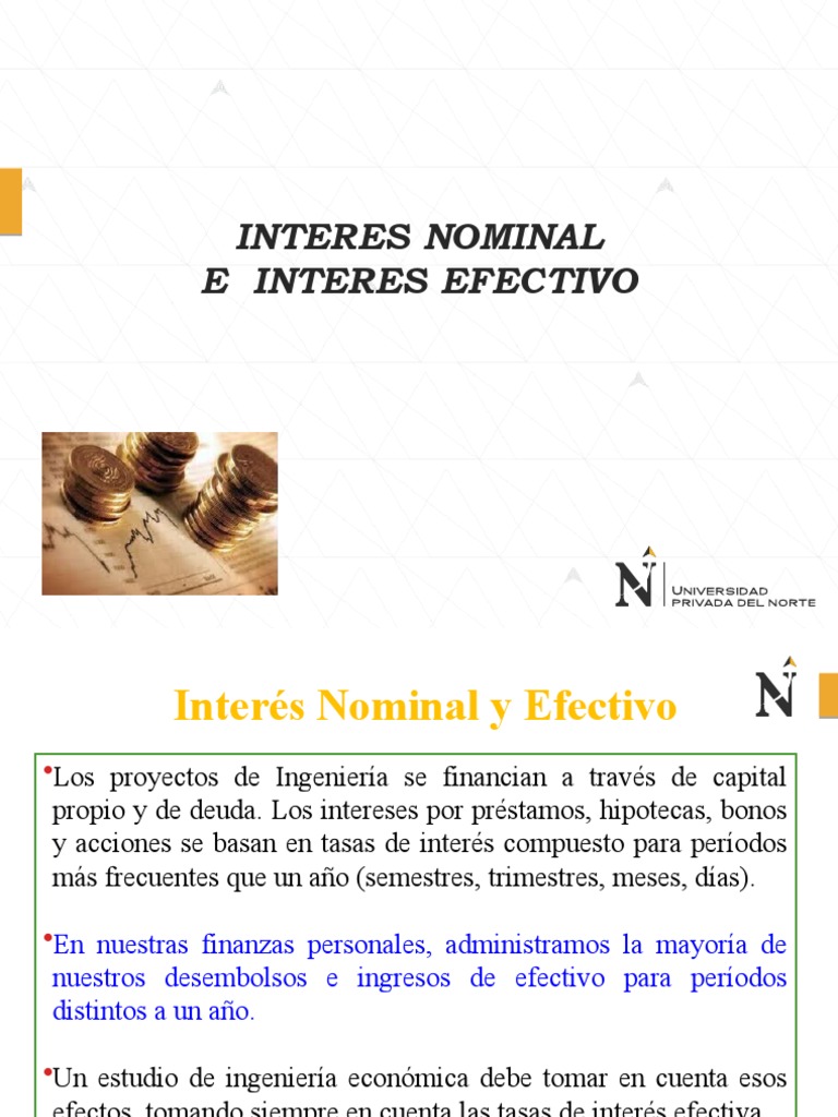 Interes Nominal y Efectivo | PDF | Tasas de interés | Interés