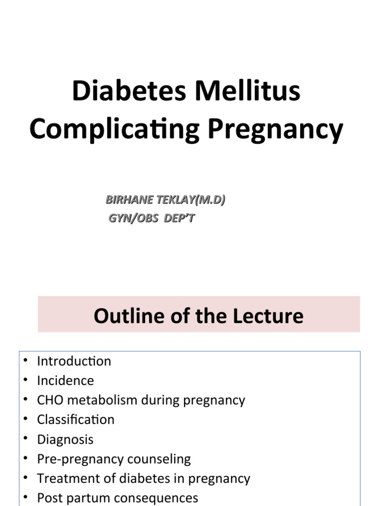 DM and Pregnancy | PDF | Gestational Diabetes | Diabetes