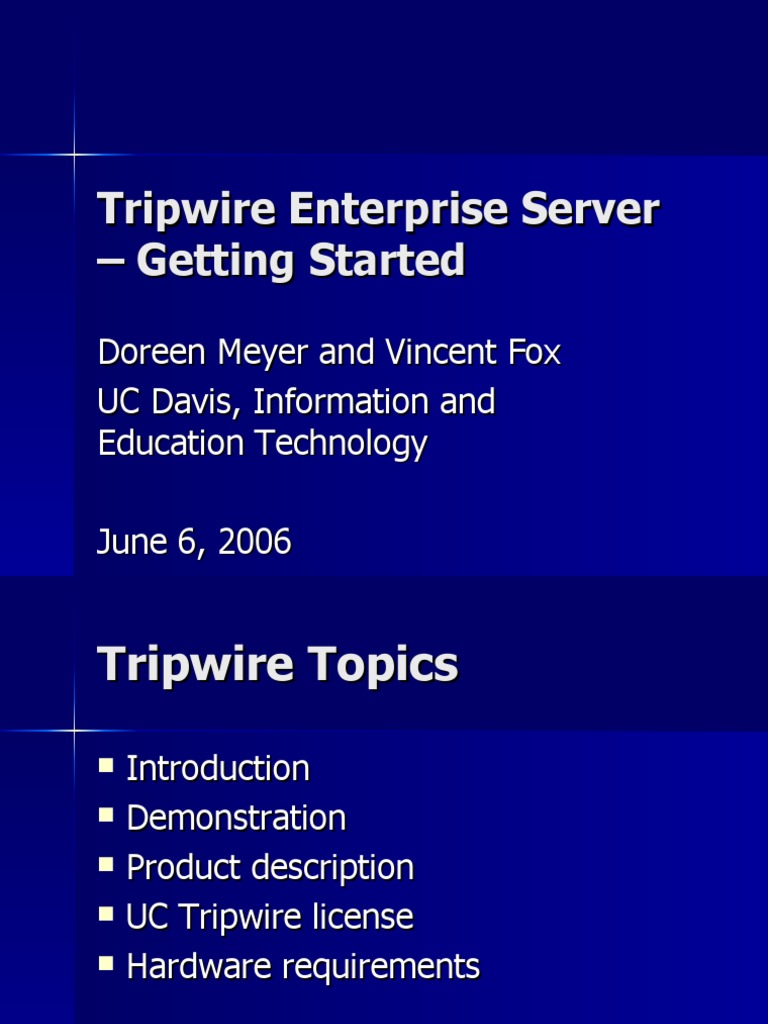 Tripwire Enterprise Server - Getting Started | PDF | Windows Server ...