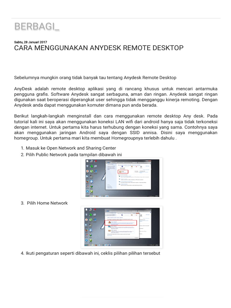 Panduan Menggunakan AnyDesk Remote | PDF