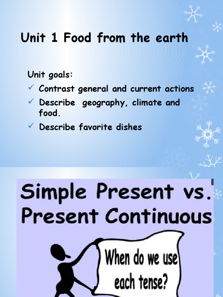 Unit 1 Food From The Earth | PDF | Verb | Syntax