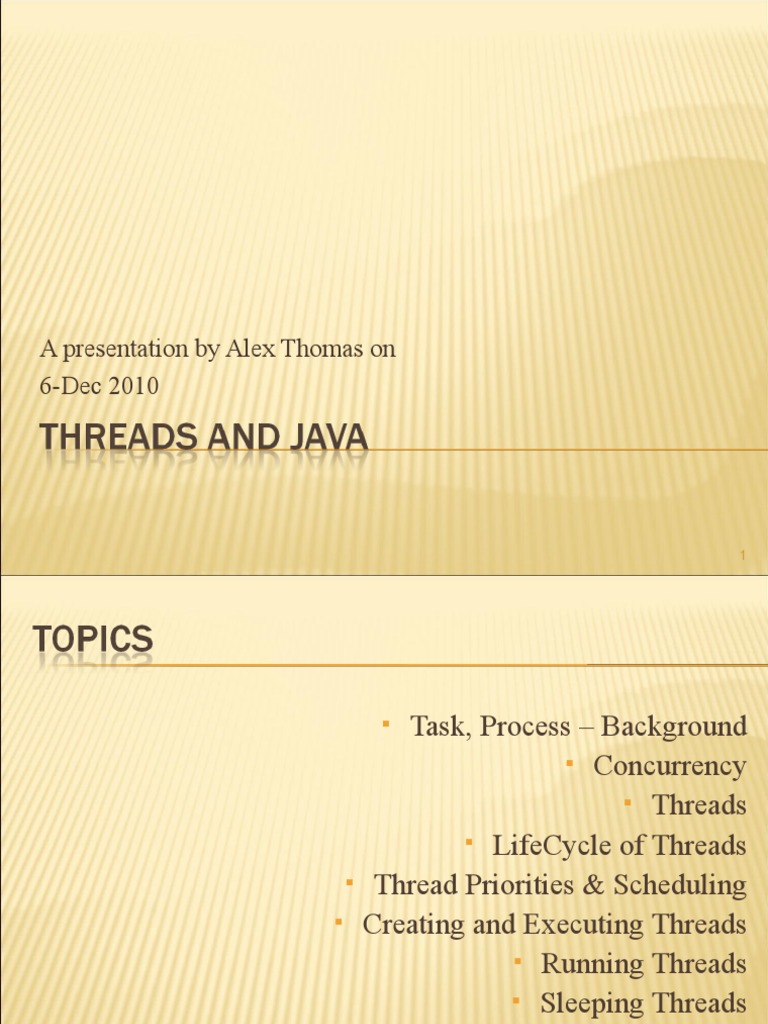 Threads and Java | PDF | Process (Computing) | Thread (Computing)