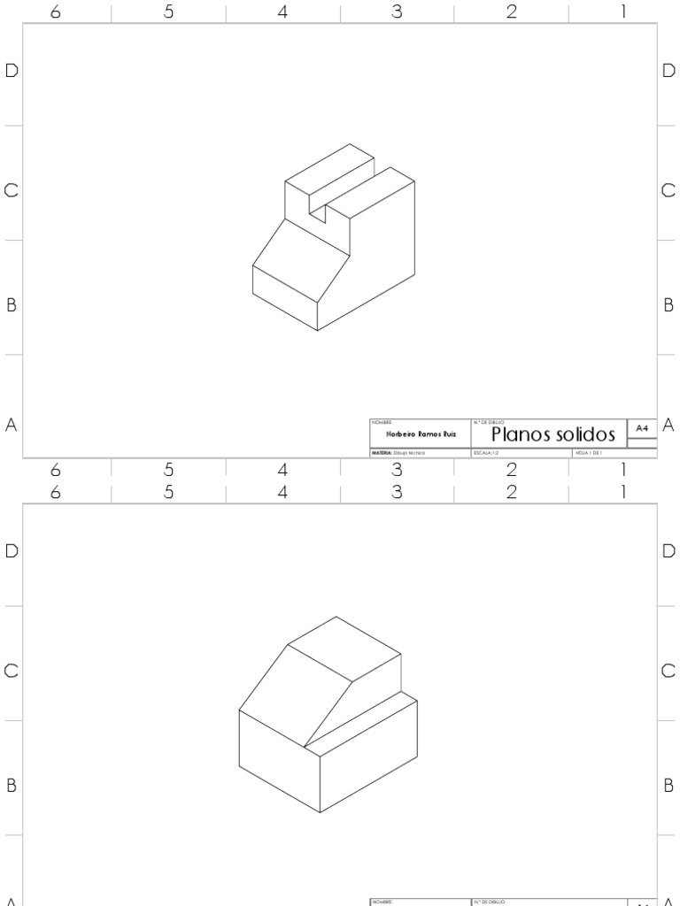 Dibujo de Solidos | PDF | Dibujo | Dibujo técnico