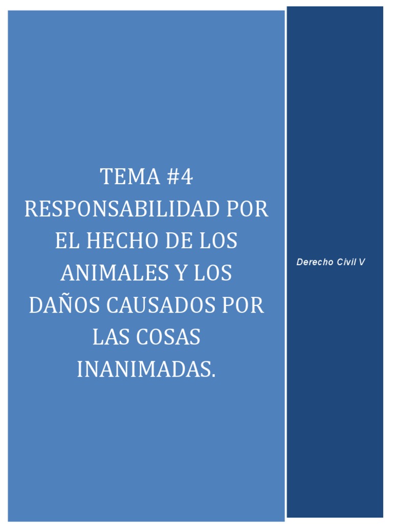 Responsabilidad Civil: Cosas Inanimadas | PDF | Derecho penal | Caso de ley