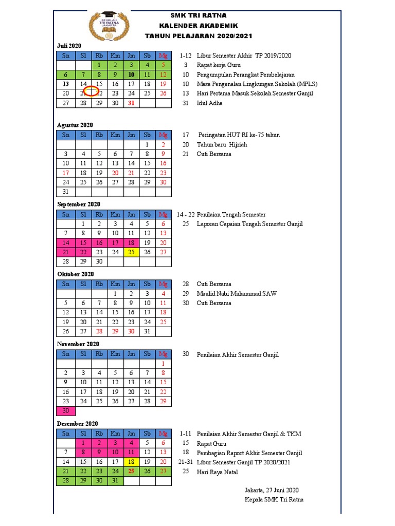 Format HBE, Prota, Prosem 2020.2021 | PDF