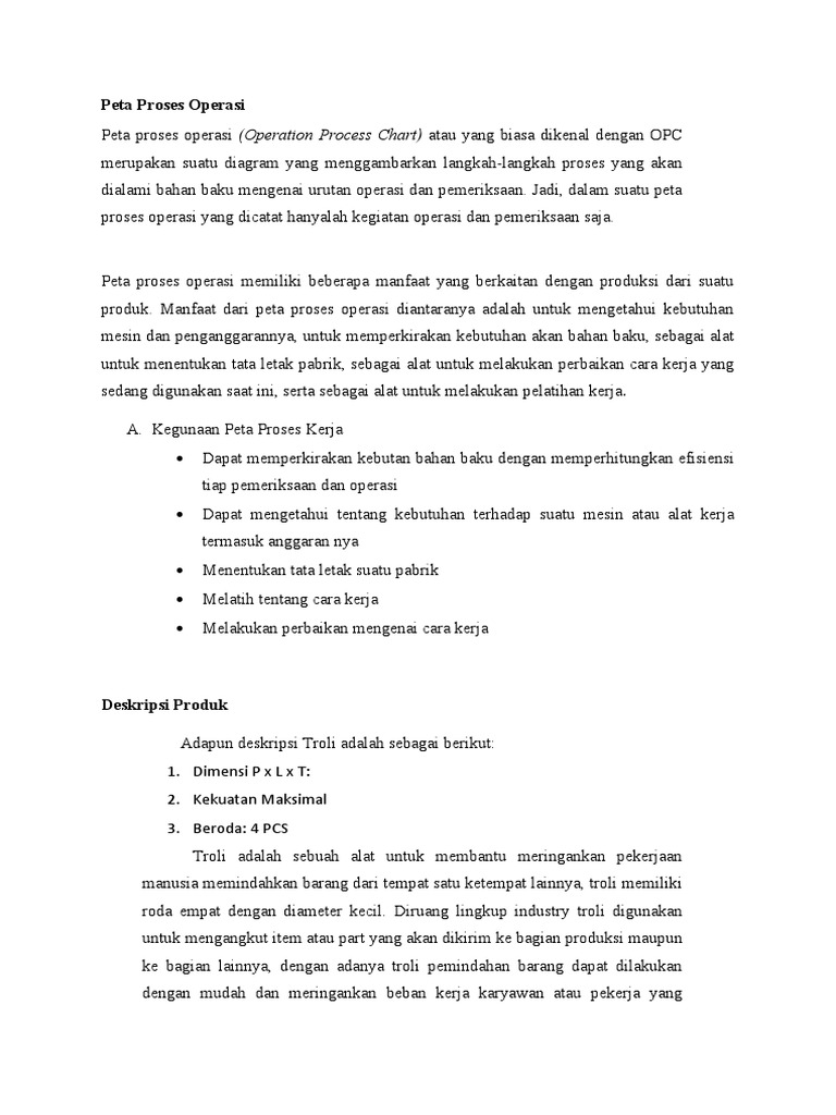 Peta Proses Operasi | PDF