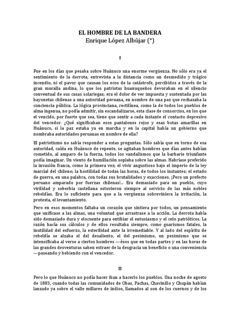 EL HOMBRE DE LA BANDERA - Enrique Lopez Albujar | PDF | Perú