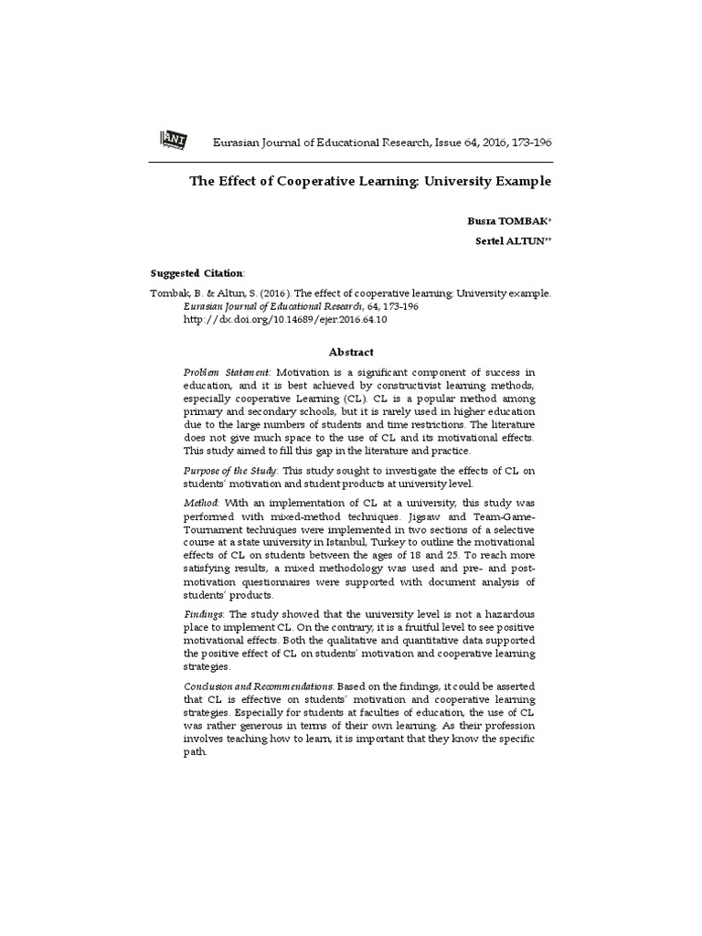 Ej1121882 PDF | PDF | Lesson Plan | Motivation