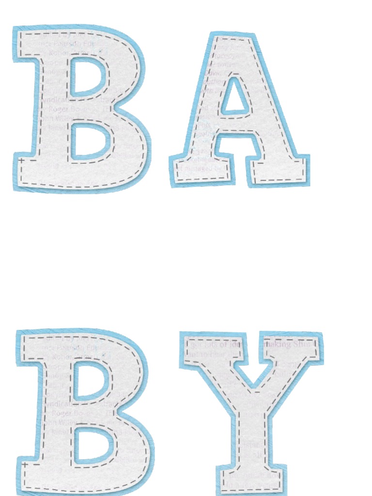 molde letras baby shower