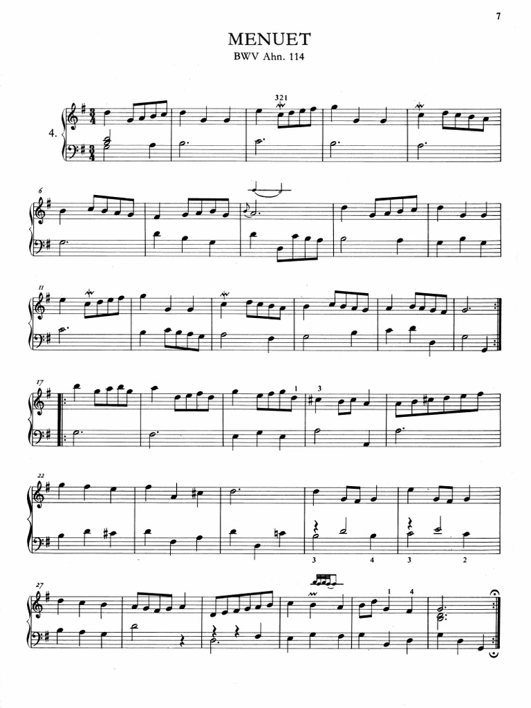 Minueto en Sol Mayor | PDF