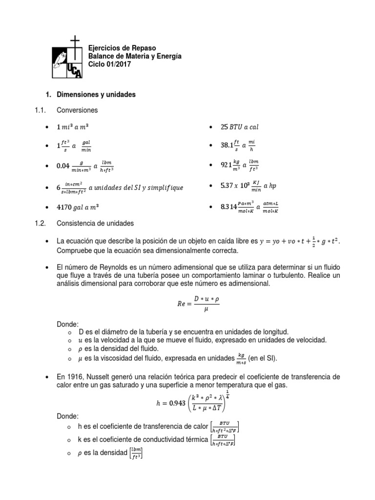 Ejercicios de Repaso BME | PDF | Medida de presión | Mercurio (Elemento)