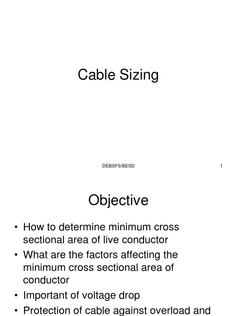 Cable Sizing | PDF | Electrical Conductor | Physical Quantities