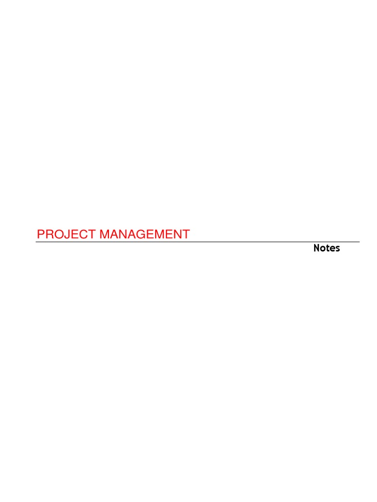 Project Management Notes | Download Free PDF | Consumer Protection ...