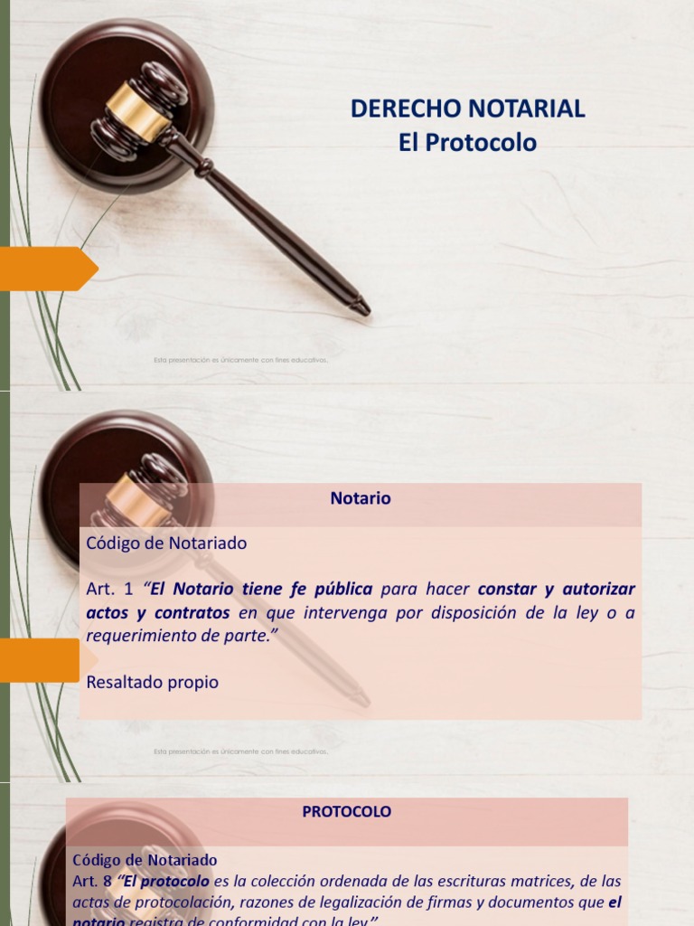 CONTENIDO EXTRA 1 Notariado EL PROTOCOLO | PDF | Instituciones sociales ...