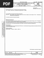 BS EN ISO 228-1: 2003 Table 1 Thread Dimensions British Pipe Thread ...