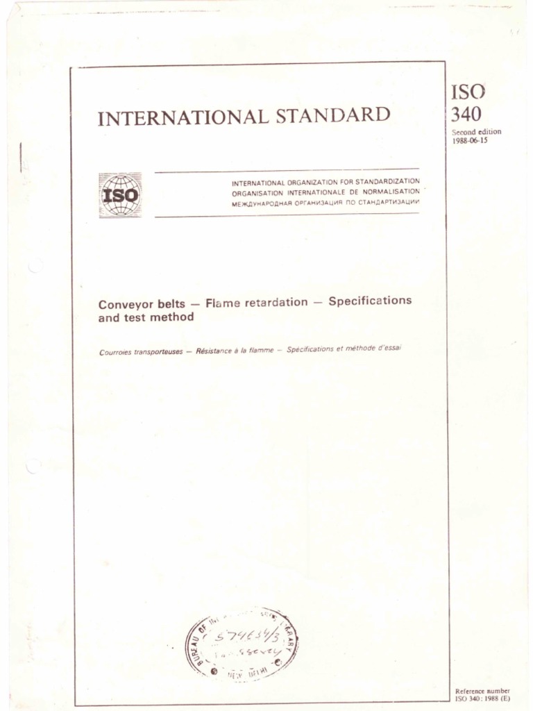 ISO 340-Flame-Test-Of-Belt PDF | PDF