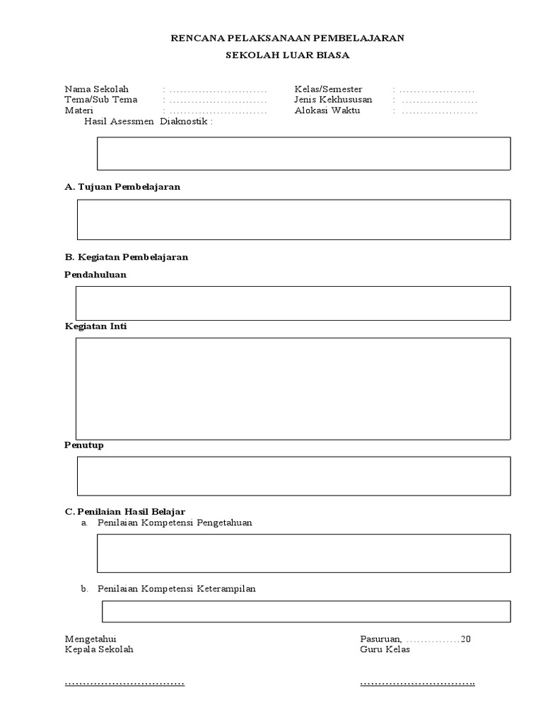 Kerangka RPP, Ppi, Modifikasi | PDF