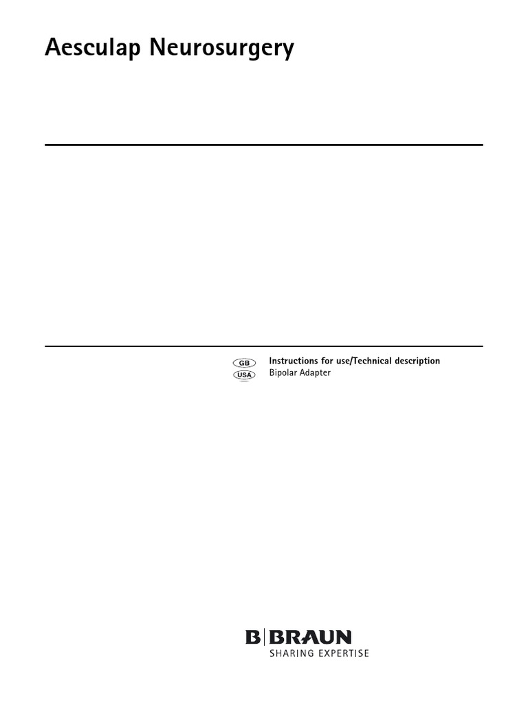 Aesculap Neurosurgery: Instructions For Use/technical Description | PDF ...