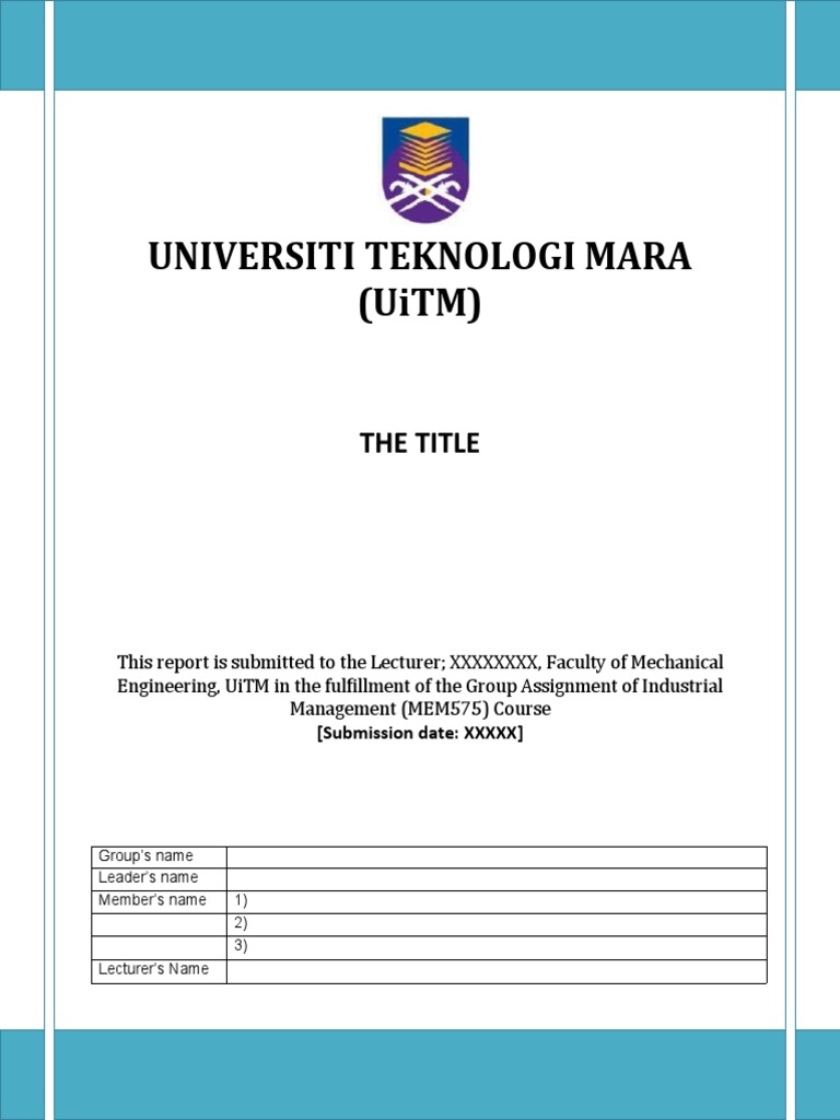 Universiti Teknologi Mara (Uitm) : The Title | PDF