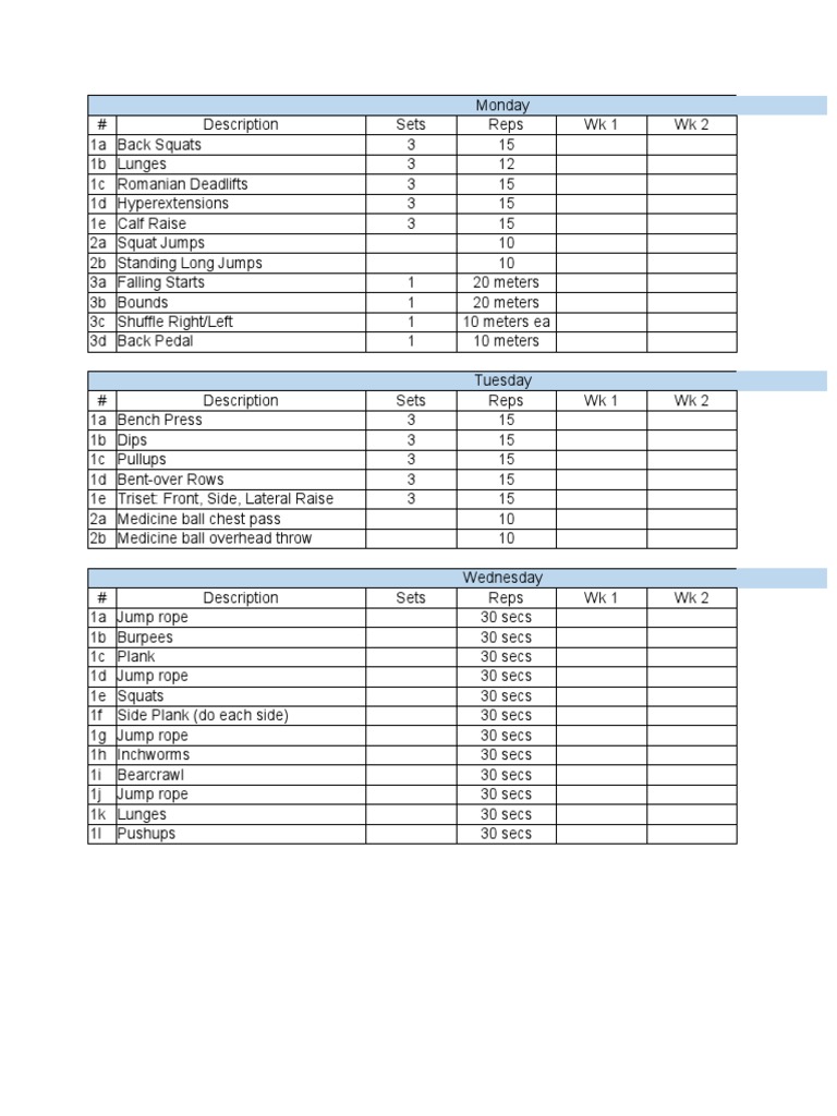 Offseason Basketball Workout Tracker | PDF | Weight Training | Physical ...